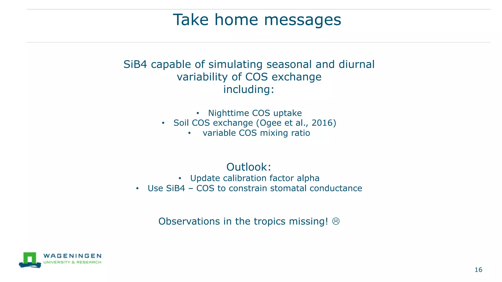 Kooijmans, Linda: Validation and development of carbonyl sulfide ...