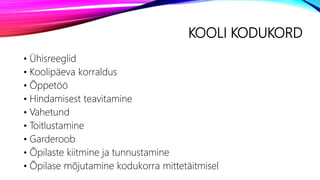 Kooli juhtimine | PPTX