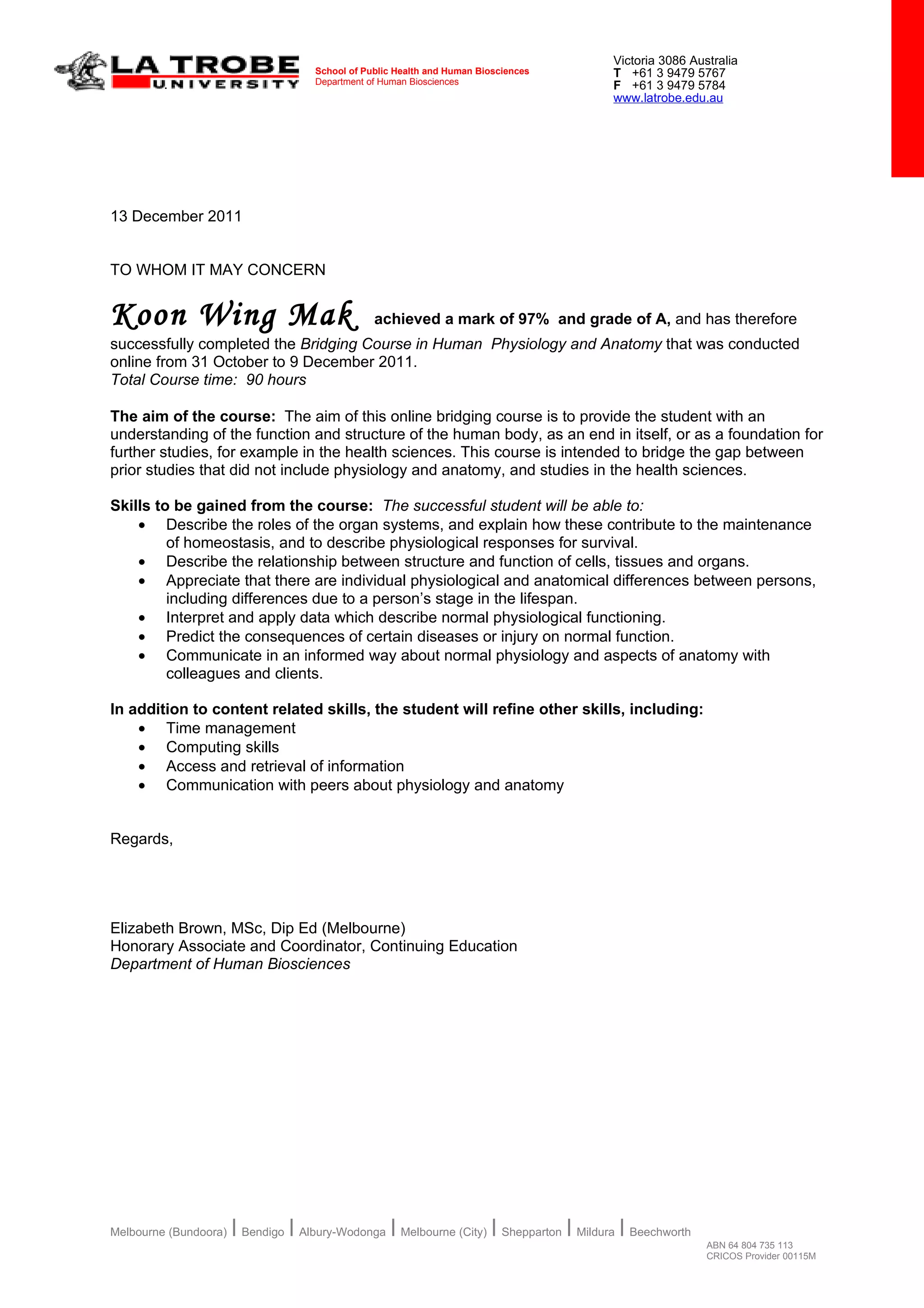 Koon wing mak letter re result | PDF