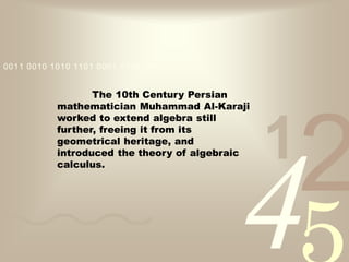 Mathematics of the early Islamic culture | PPT