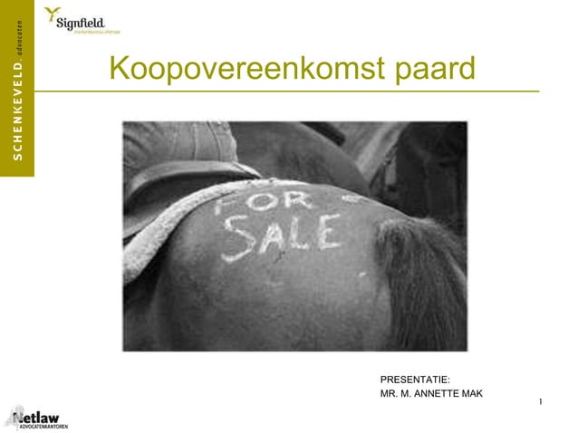 Koopovereenkomst paard | PPT