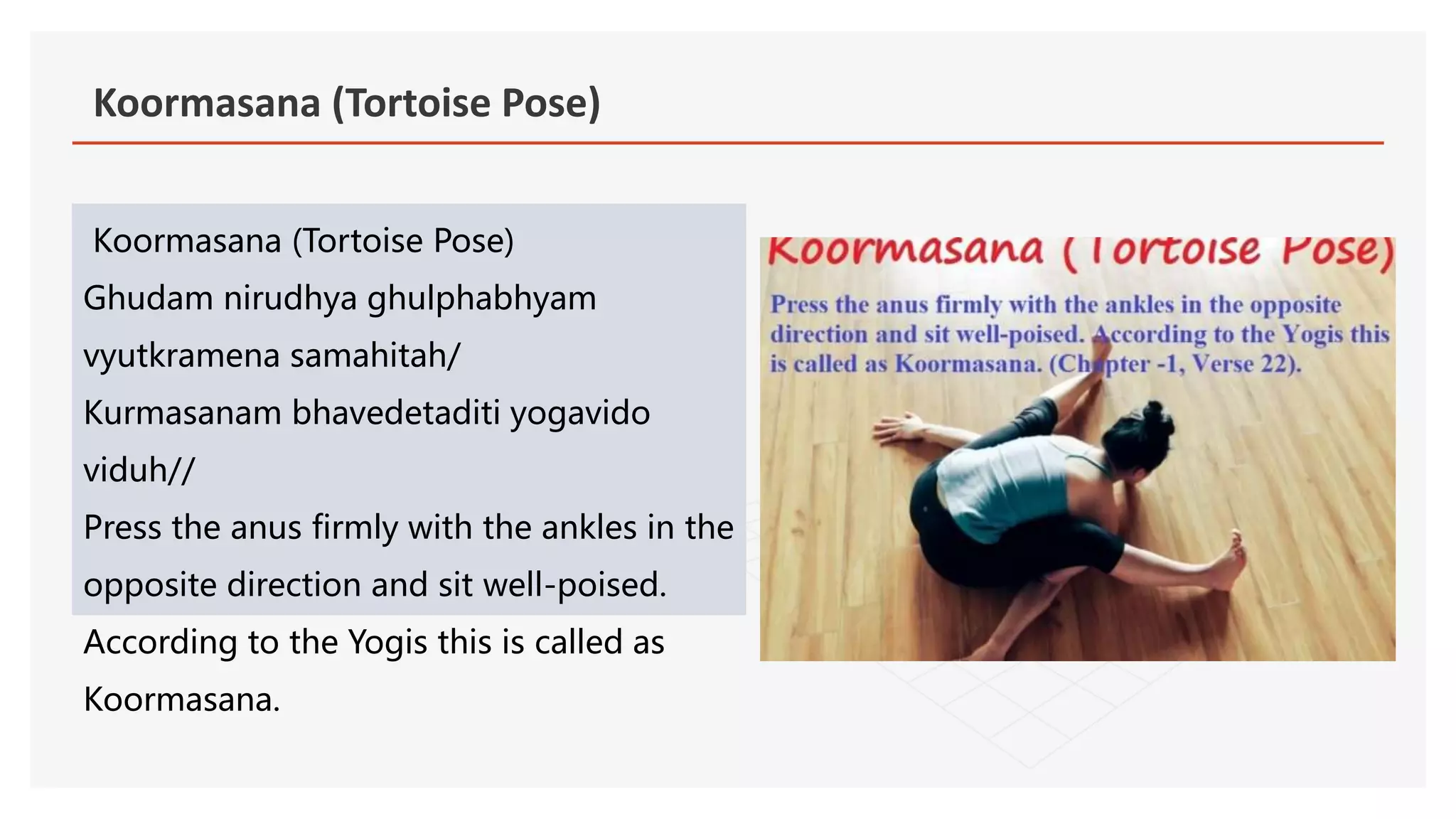 Koormasana (Tortoise Pose) | PPTX