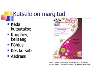 Koosviibimiste korraldamine esitlus | PPT