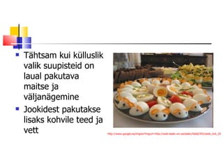 Koosviibimiste korraldamine esitlus | PPT