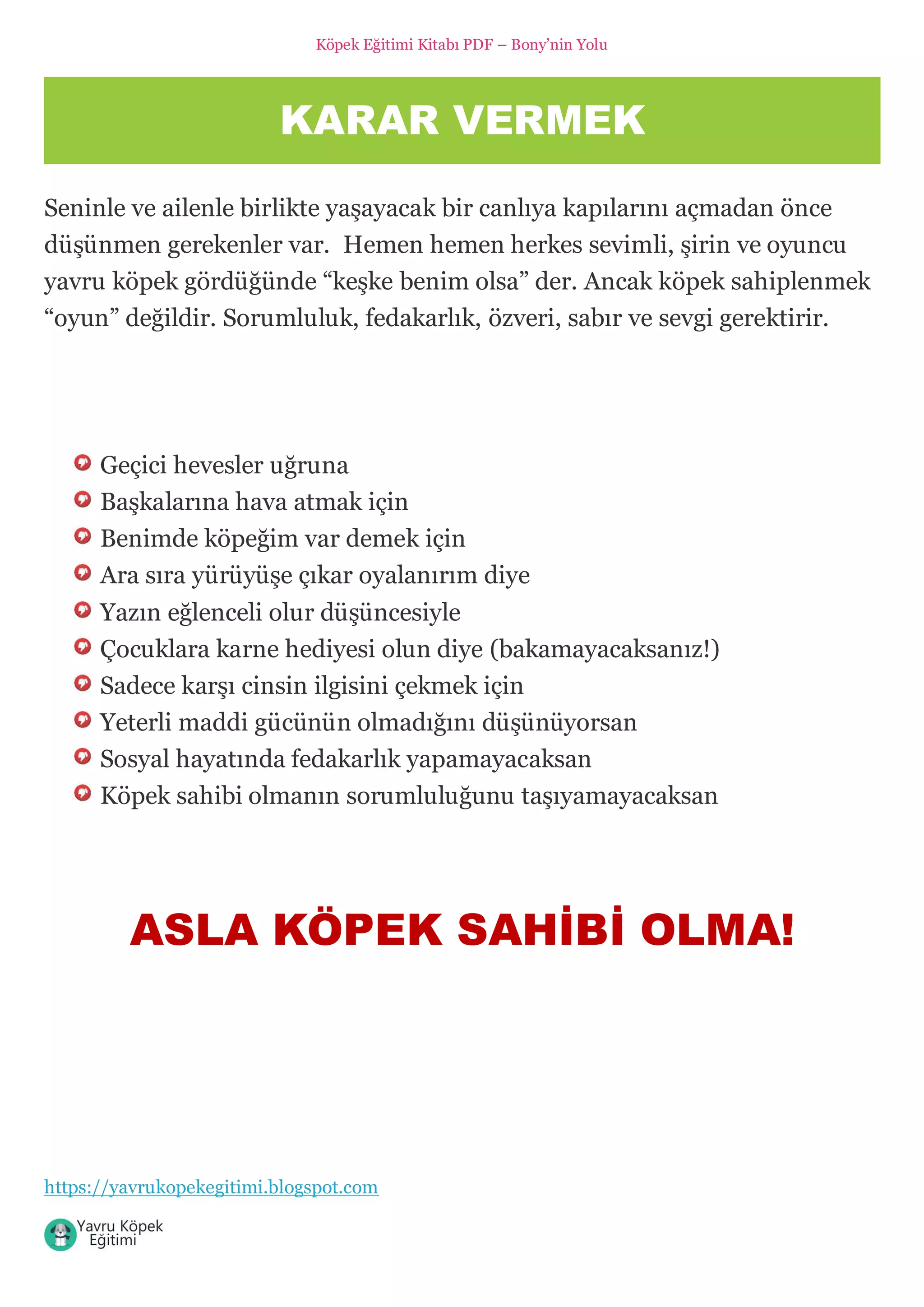 Kopek Egitim Kitabi PDF | PDF