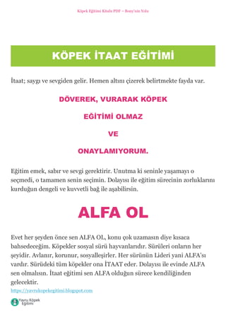 Kopek Egitim Kitabi PDF | PDF