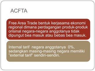 Koperasi dan umkm dalam ACFTA | PPT