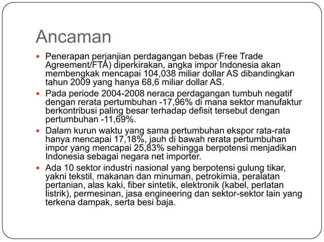 Koperasi dan umkm dalam ACFTA | PPT