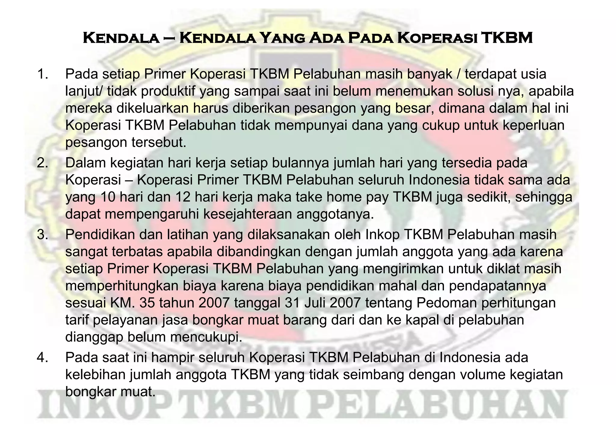 Koperasi tkbm pelabuhan (inkop) | PDF