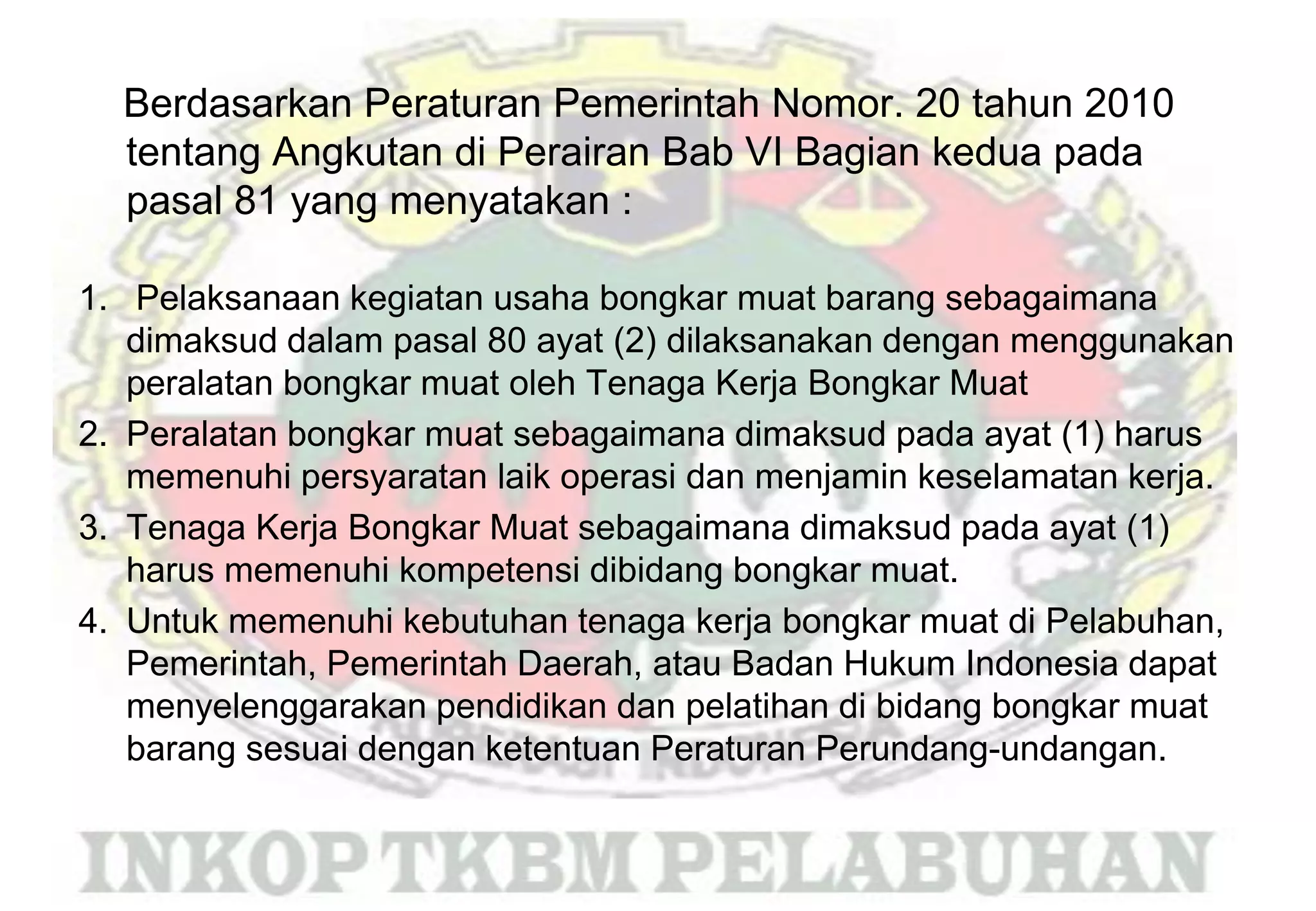Koperasi tkbm pelabuhan (inkop) | PDF