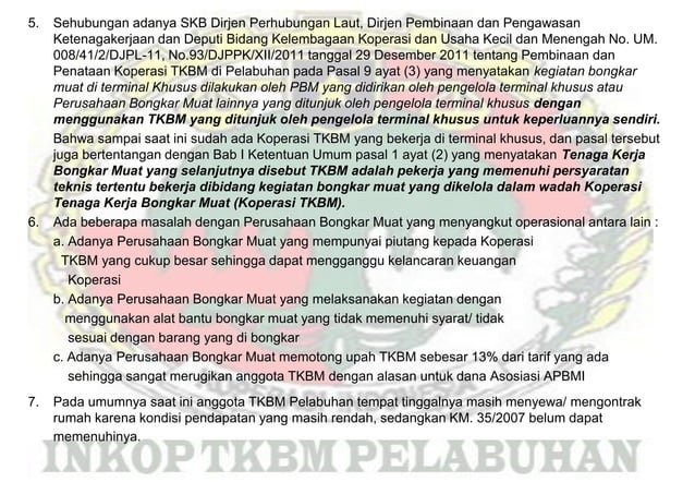 Koperasi tkbm pelabuhan (inkop) | PDF