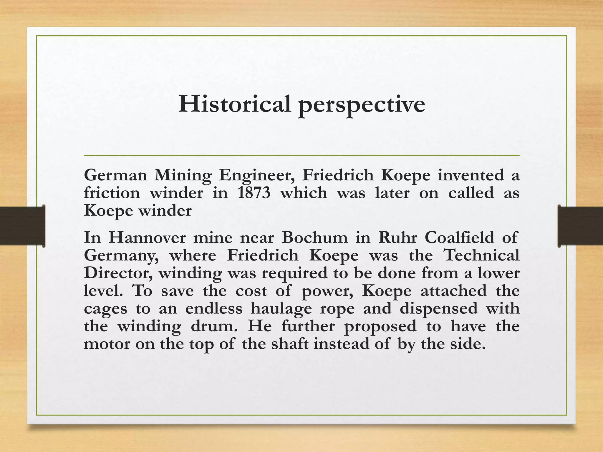 Kope winder or friction winder ppt | PPTX