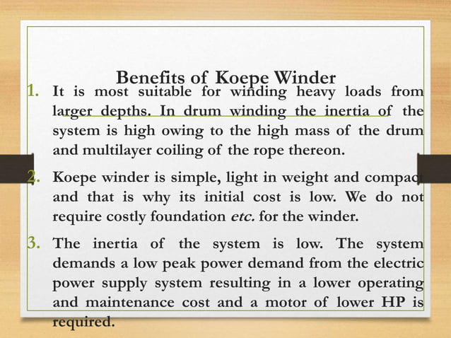 Kope winder or friction winder ppt | PPTX