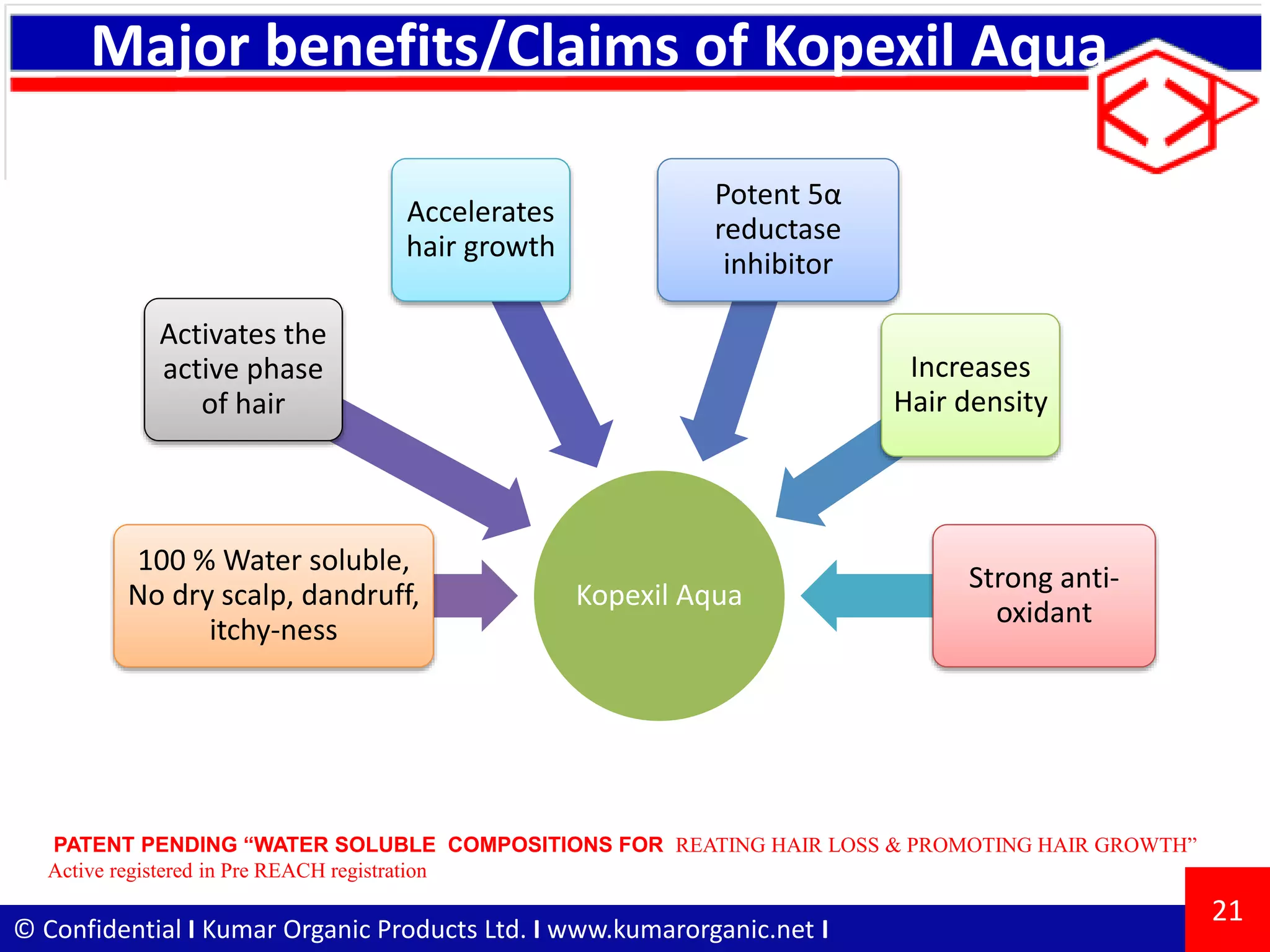 Kopexil aqua- 100 % water soluble hair growth stimulant | PPTX
