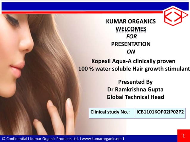 Kopexil aqua- 100 % water soluble hair growth stimulant | PPTX