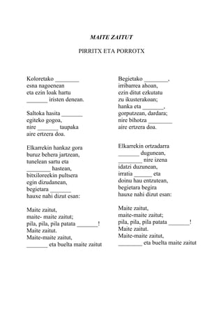 Maite zaitut | DOC