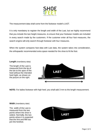 Guide for measuring shoe last | PDF