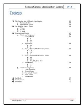 Koppen classification 2011 | PDF