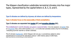 Koppen classification and land area characteristics [autosaved] | PPT