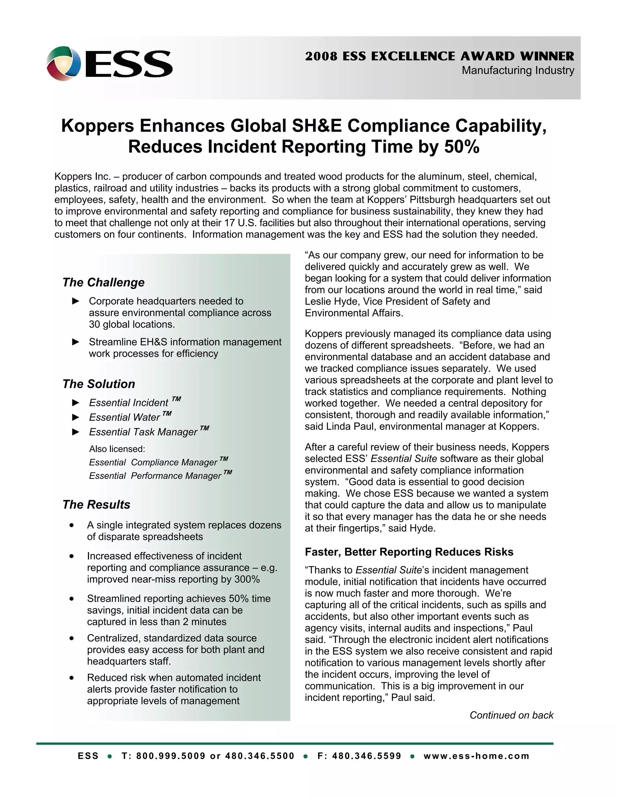 Koppers Case Study | PDF