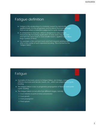 fatigue effects on steel | PDF