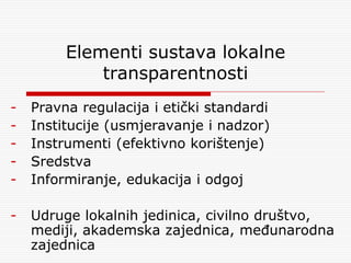 Ivan Koprić: "Deset koraka u osiguranju transparentnosti lokalne i područne (regionalne ...