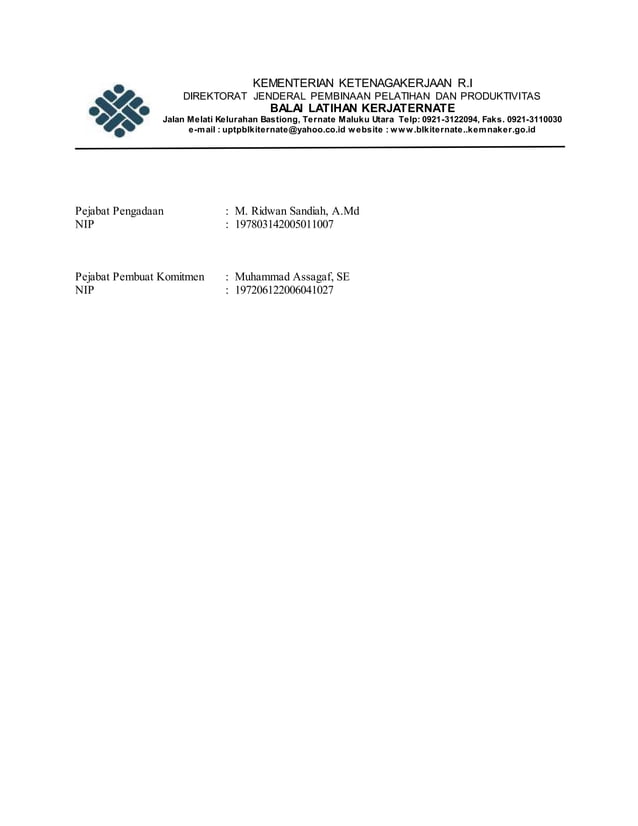 Kop surat blk ternate | DOCX