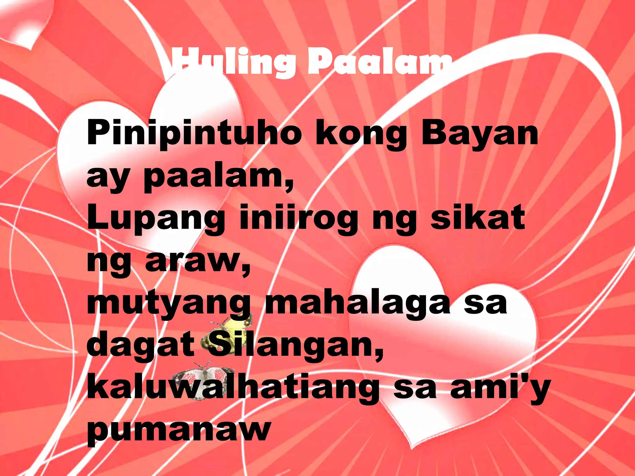 Kopya ng huling paalam | PPT
