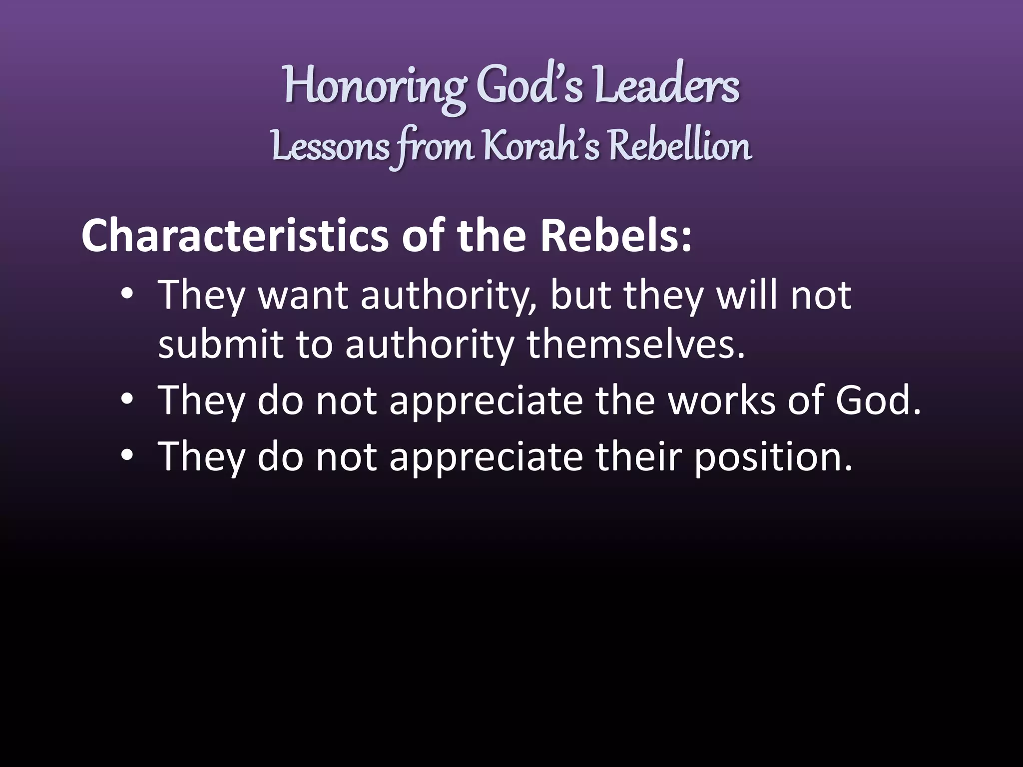 Korah And Dathan | PPT