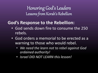 Korah And Dathan | PPT
