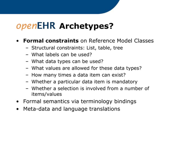 Clinical modelling with openEHR Archetypes | PPTX