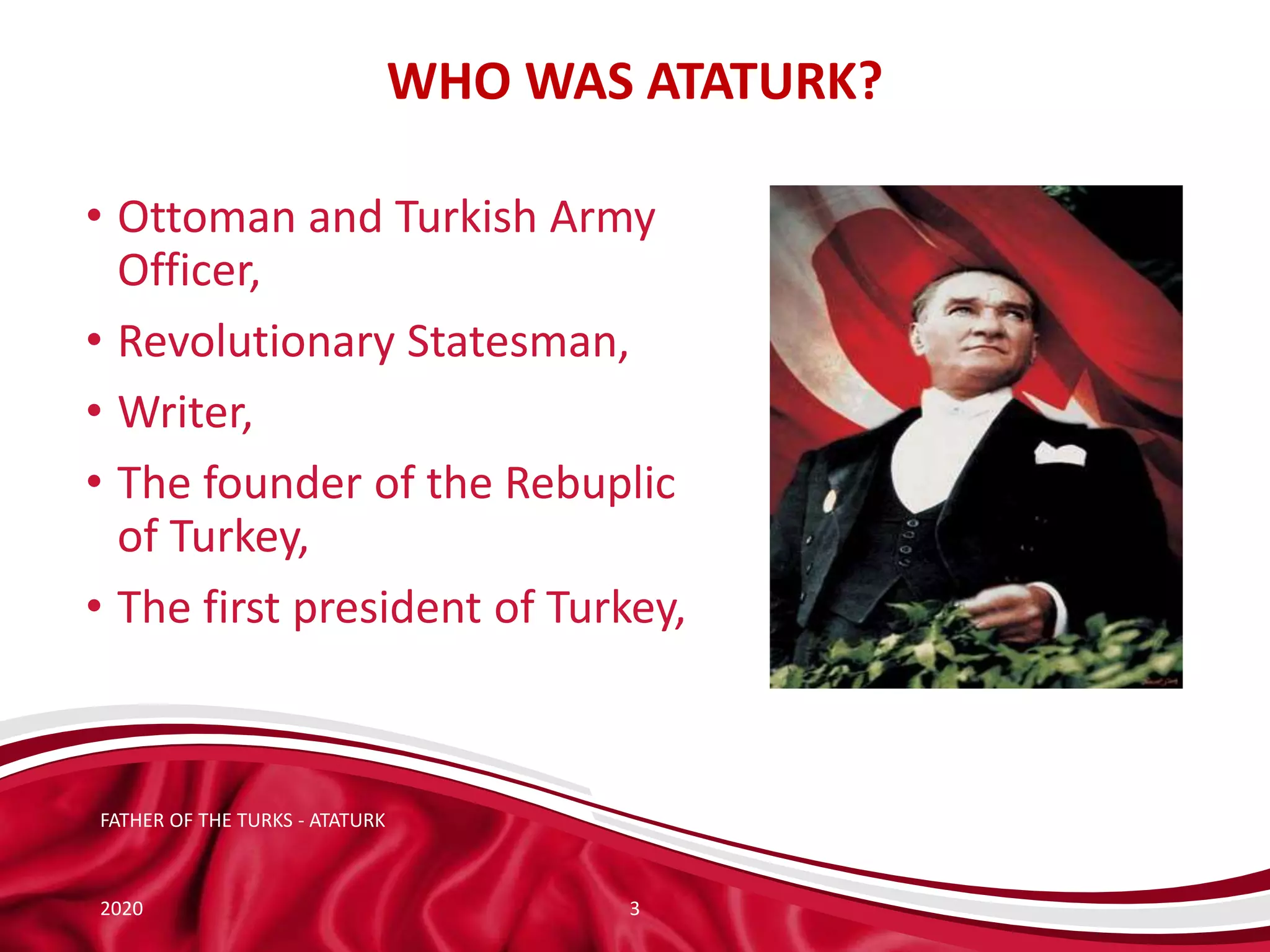 Atatürk's Life (Biography) Presentation by Ali Koray Ozguclu | PPTX