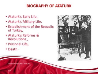 Atatürk's Life (Biography) Presentation by Ali Koray Ozguclu | PPTX
