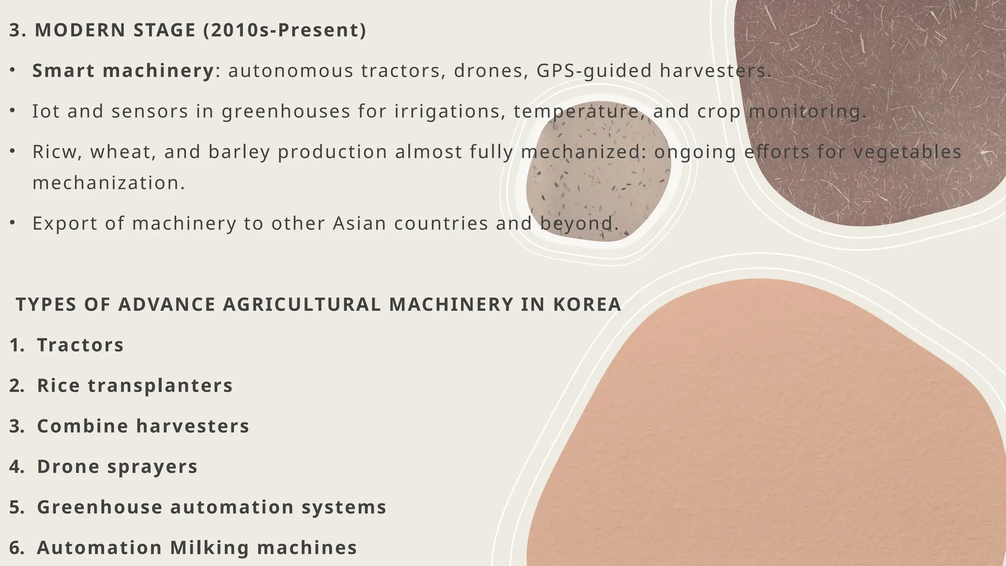 KOREA-MECHANIZATION presentation of agriculture mechanization | PPTX