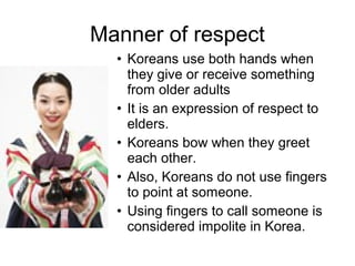 Korea ppt-korean etiquette and names | PPT