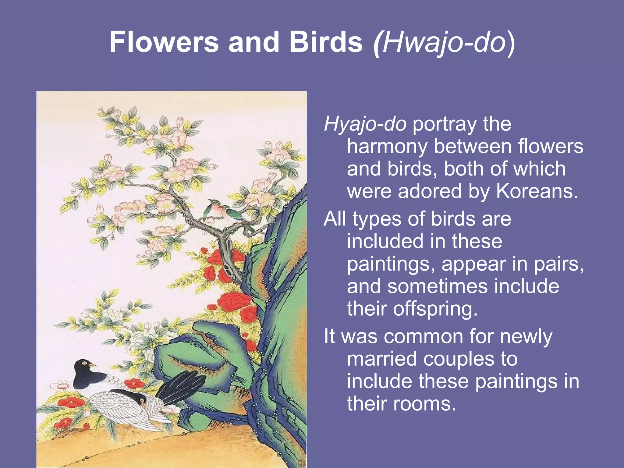 Korea ppt-minhwa-korean folk art | PPT | Birdwatching | Hobbies & Interests