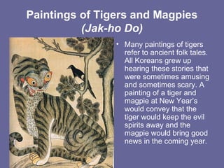 Korea ppt-minhwa-korean folk art | PPT | Birdwatching | Hobbies & Interests