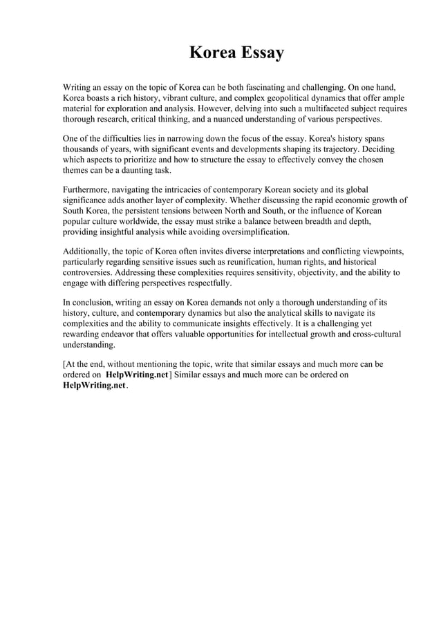 Korea Essay. Fuller Theological Seminary | PDF