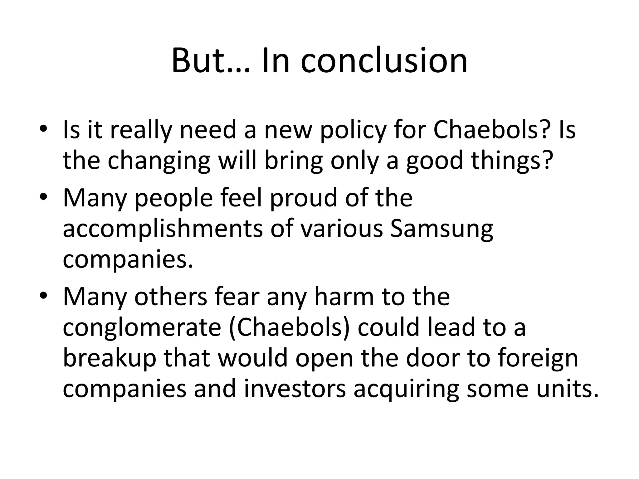 South Korean Chaebol ethics | PPTX