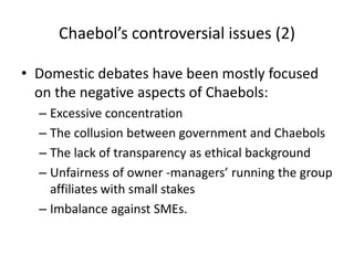 South Korean Chaebol ethics | PPTX