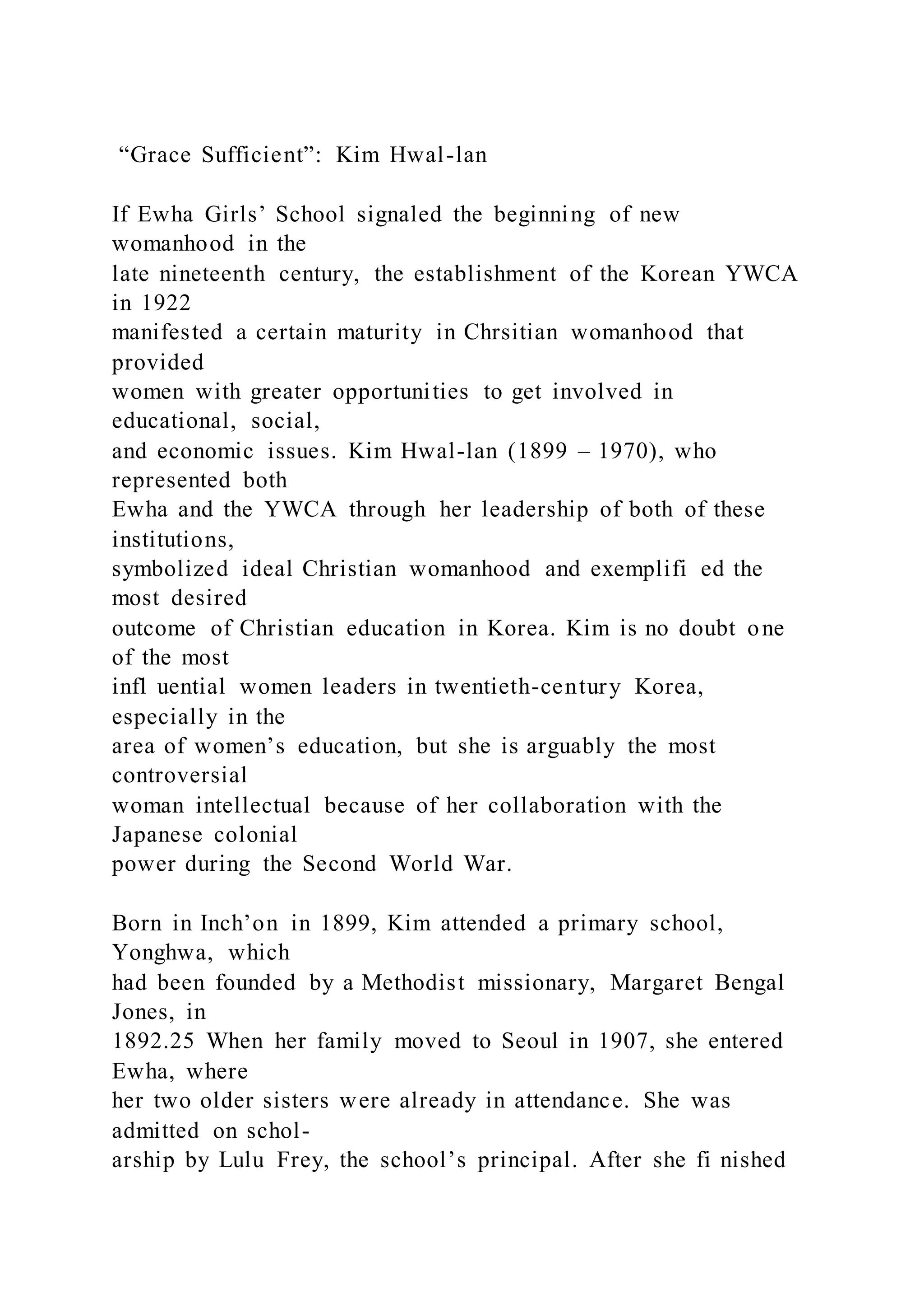 Korean Gender Roles in the Modern Era Two Different Paths t | DOCX ...