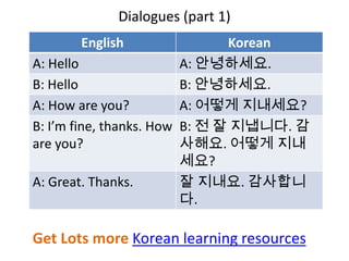 Korean greetings and introductions | PPTX
