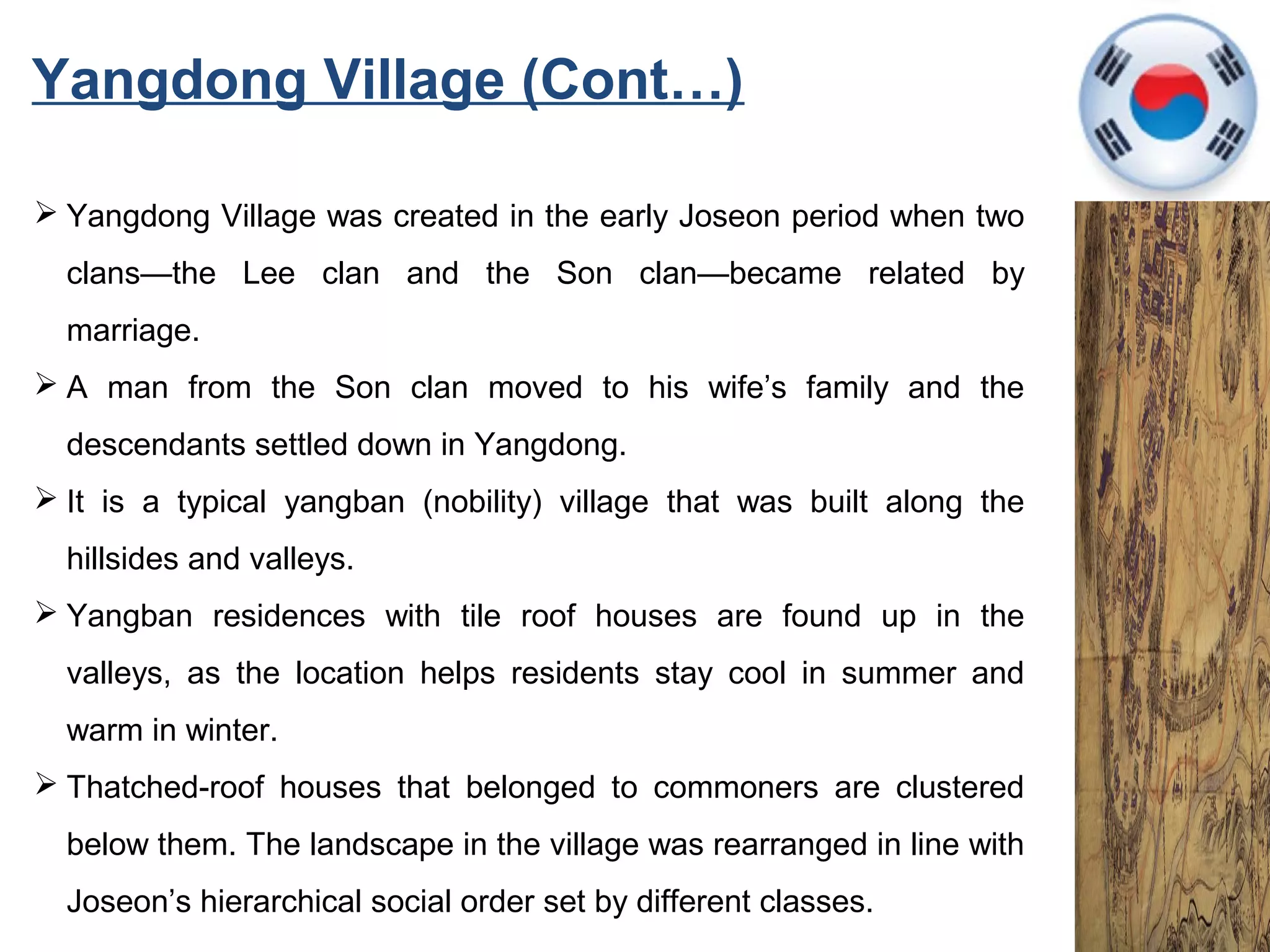 Korean historic villages (hahoe and yangdong) | PPT