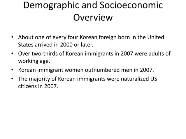 Korean immigrants | PPT