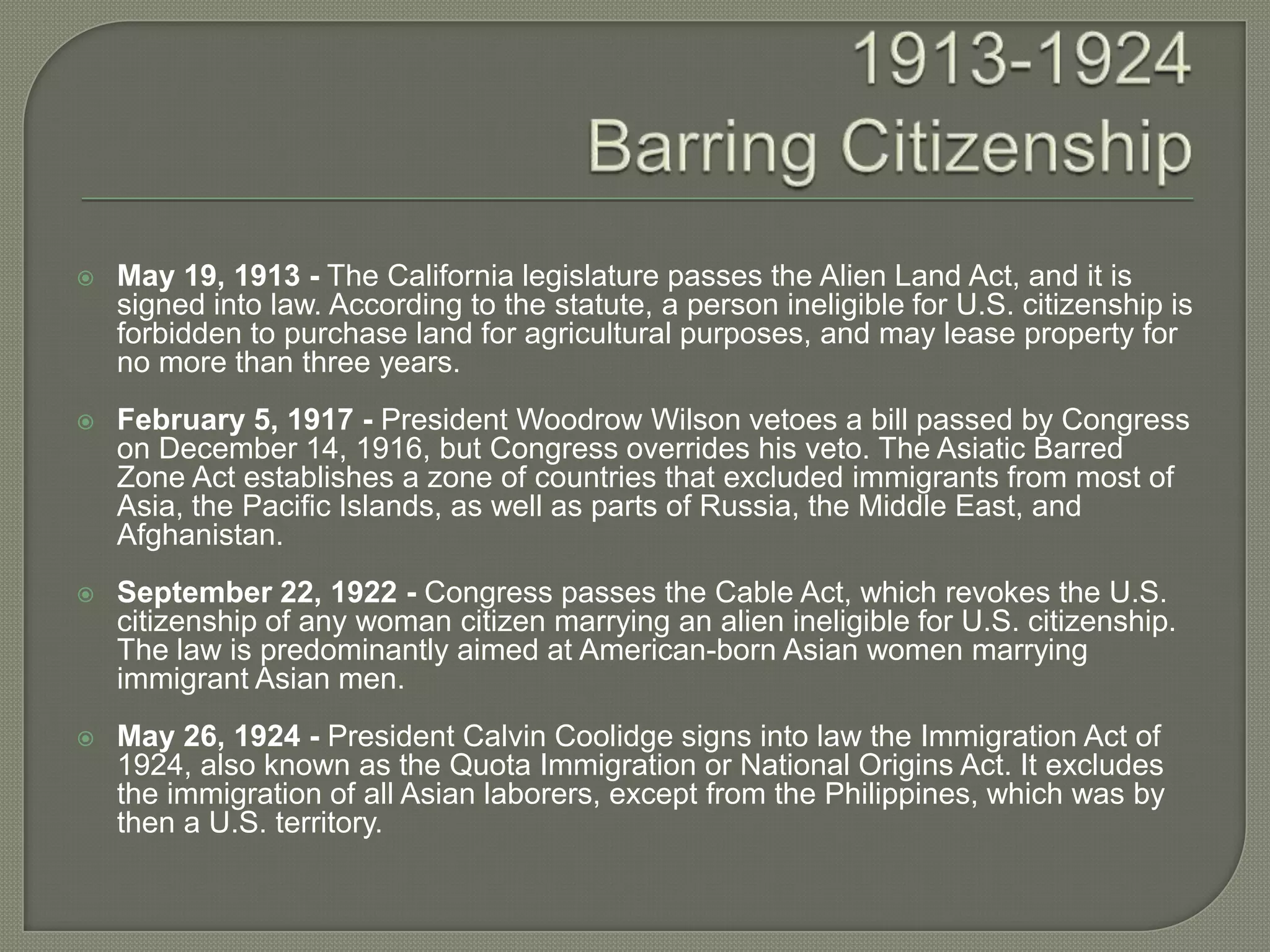 Korean Immigration Timeline | PPTX