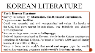 KOREAN LITERATURE, the period of japanese | PPTX