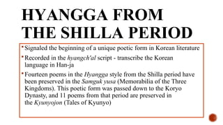 KOREAN LITERATURE, the period of japanese | PPTX