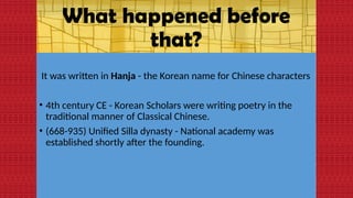 Korean Literature.pptx Report for Aphro-Asia Class | PPTX
