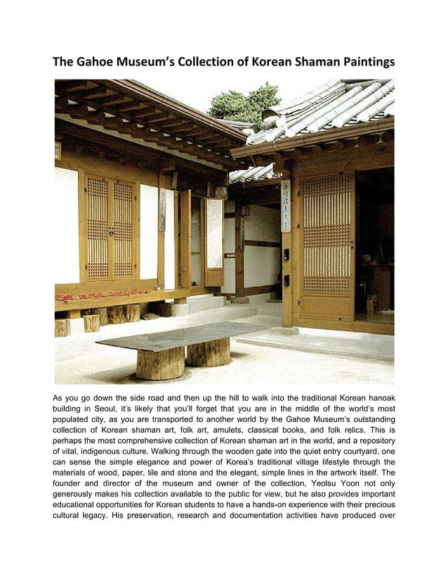Shaman Art from Korea | PDF | Museums & Galleries | Attractions