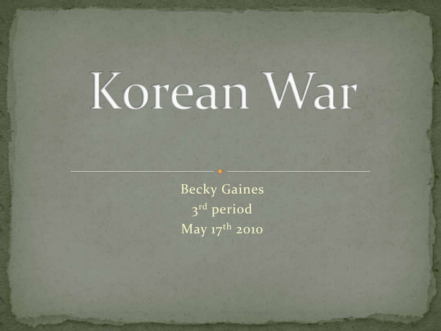 Korean War | PPTX